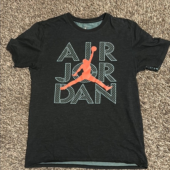 Nike | Shirts | Air Jordan Black Tshirt With Logo | Poshmark